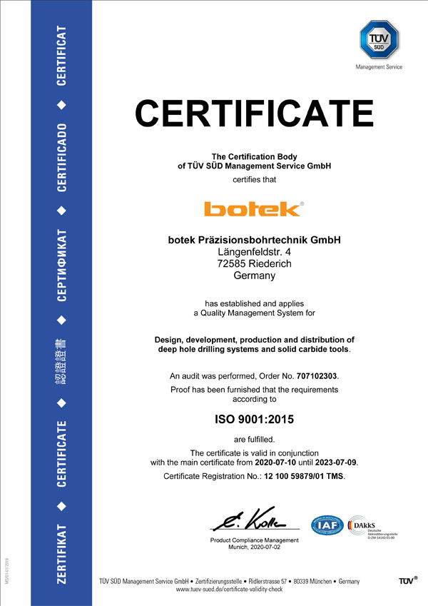 Certificate - botek